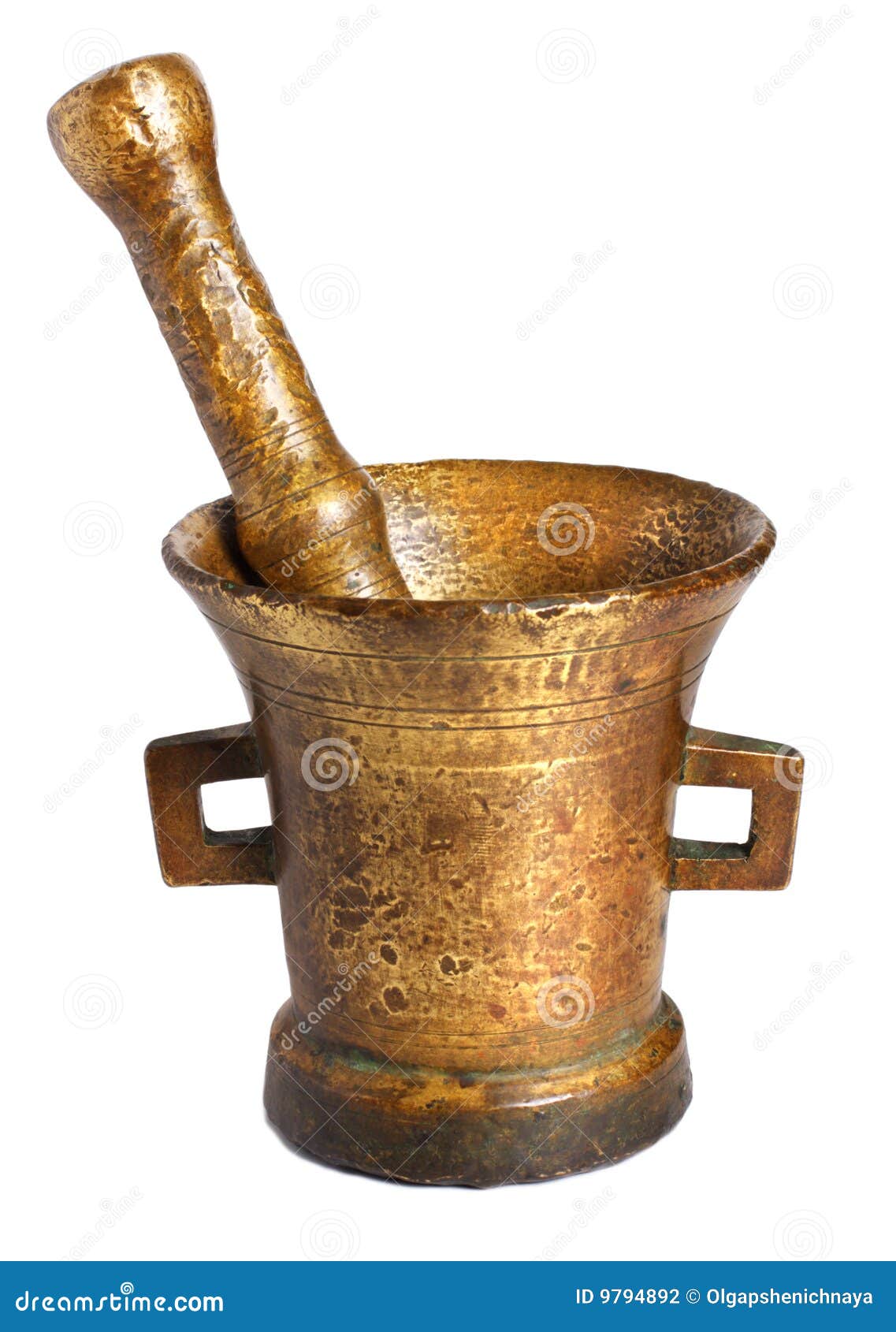 Old bronze mortar stock photo. Image of crush, aged, background - 9794892