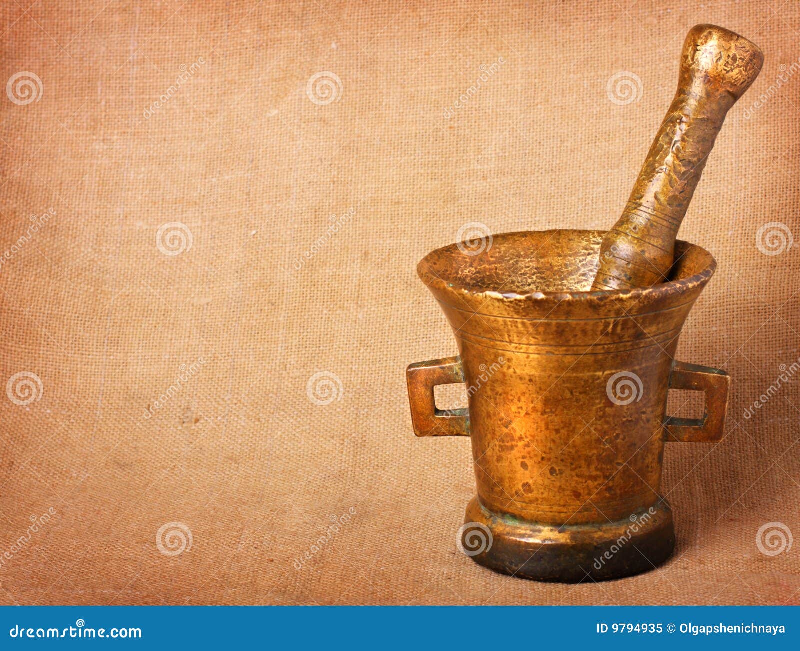 Old bronze mortar stock image. Image of bronzed, closeup - 9794935