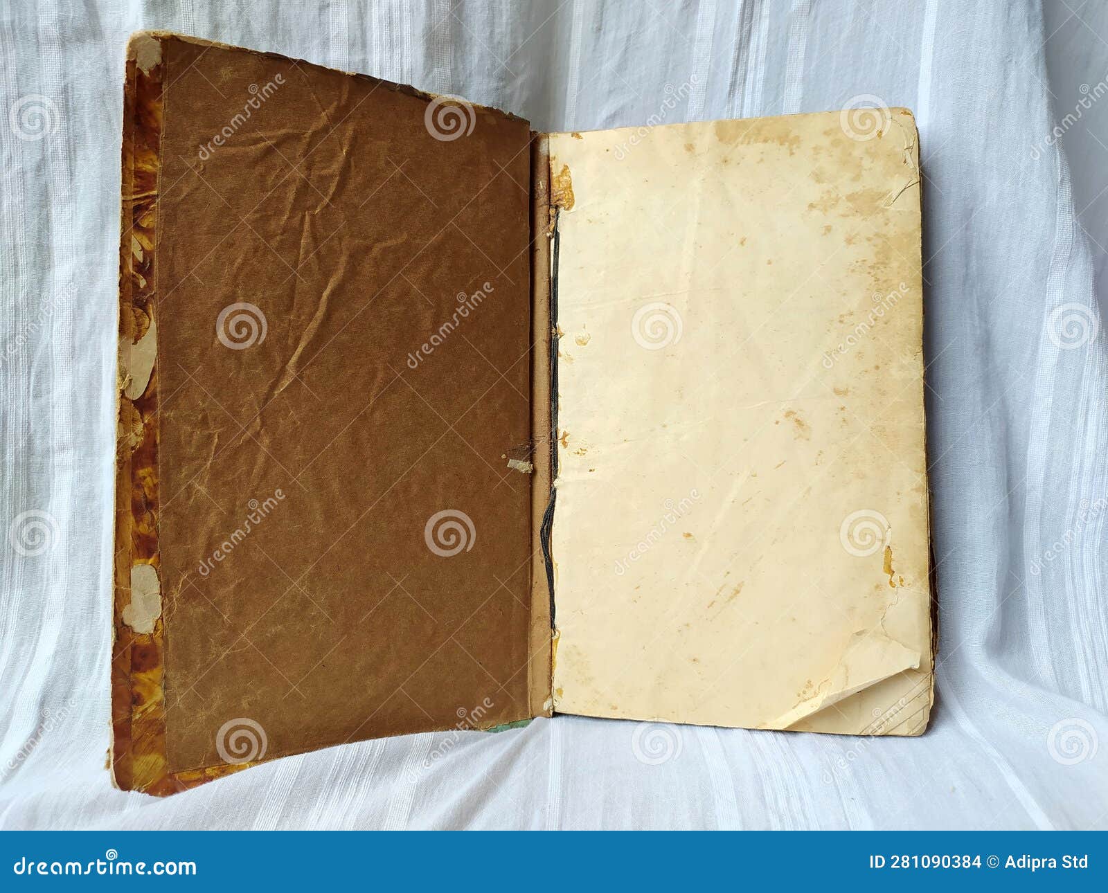 An Old Brown Book with a Vintage Texture Stock Photo - Image of science ...