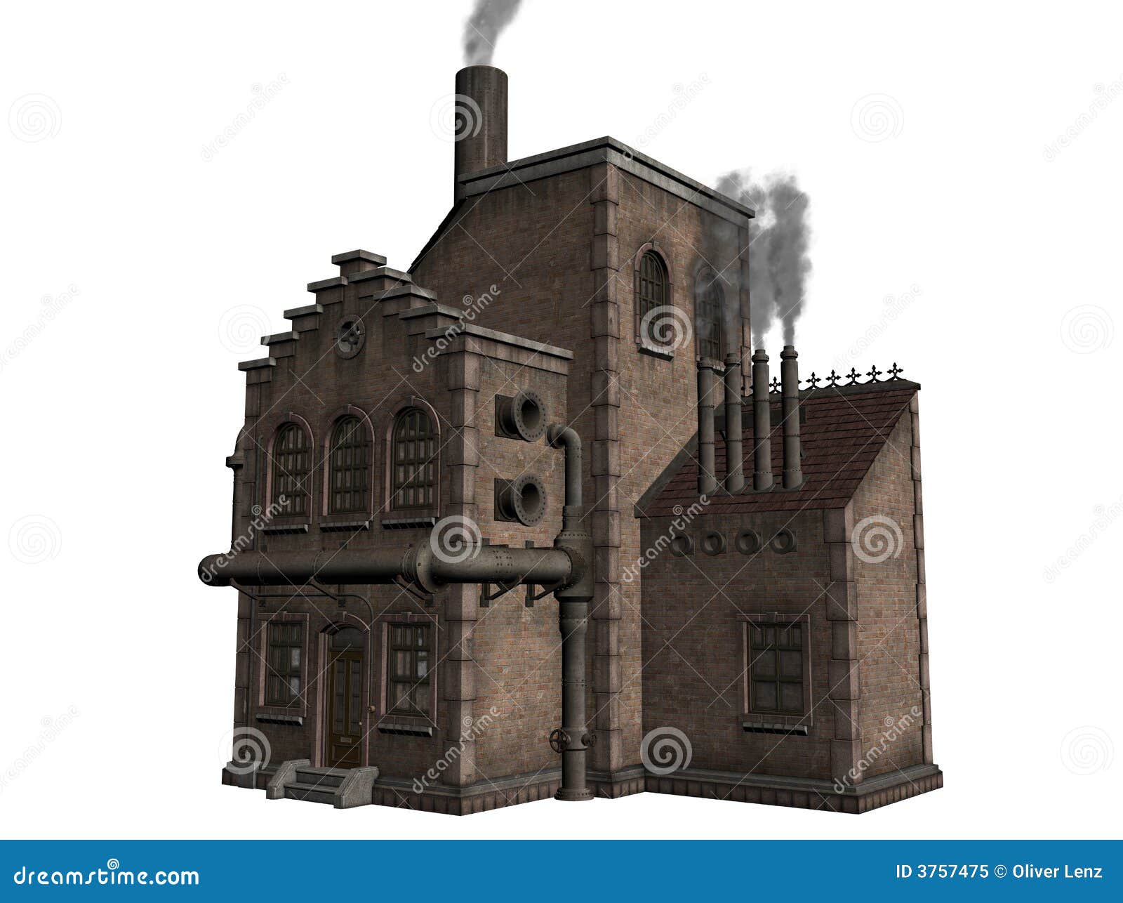 Old brown building stock illustration. Illustration of steps - 3757475