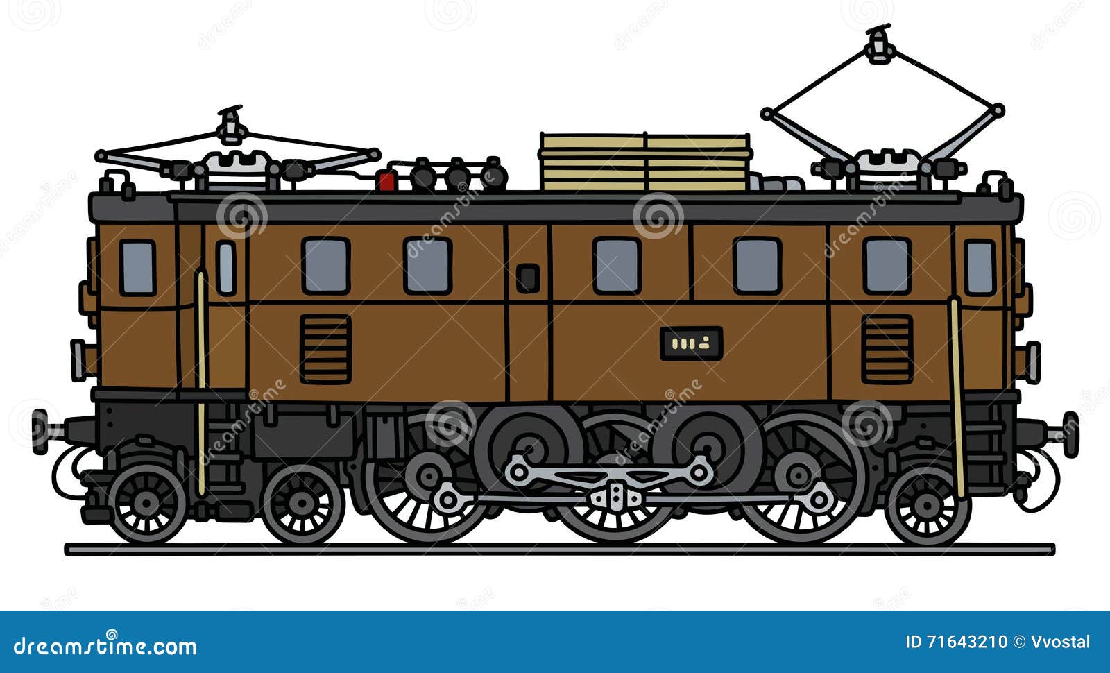 Electric Locomotive Drawings Vector Illustration | CartoonDealer.com ...
