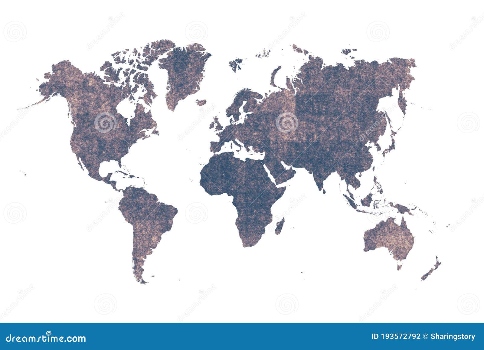 World Map Silhouette. Digital Simple Map In Flat Style. Vector ...