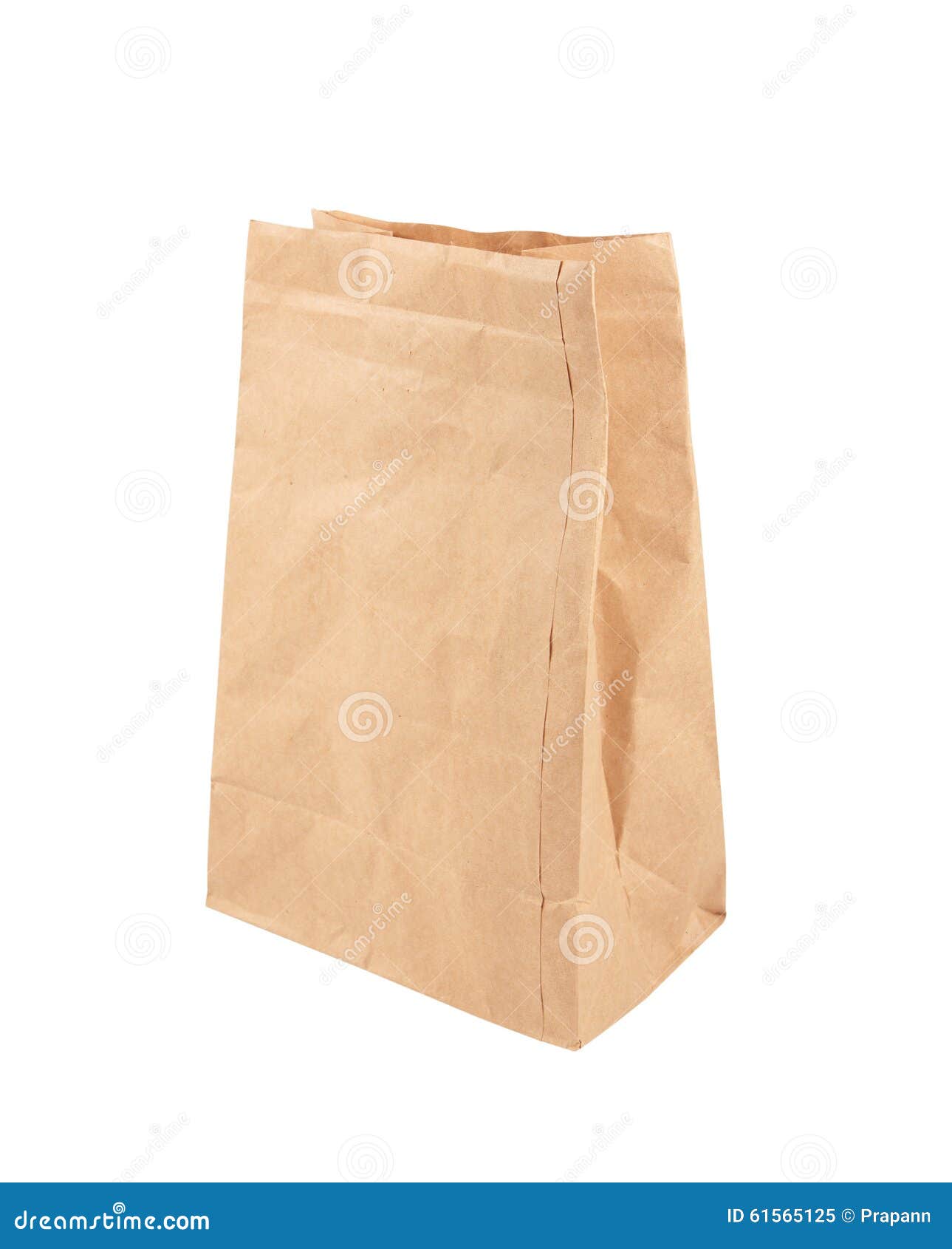 Old Brown Paper Bag Isolated on a White Background Stock Image - Image ...