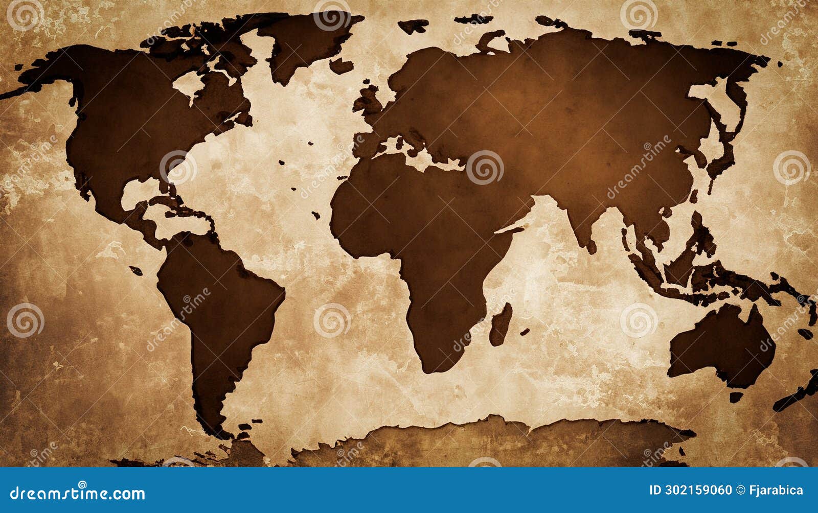 Old Brown Paper with World Map Suitable As Background Stock ...