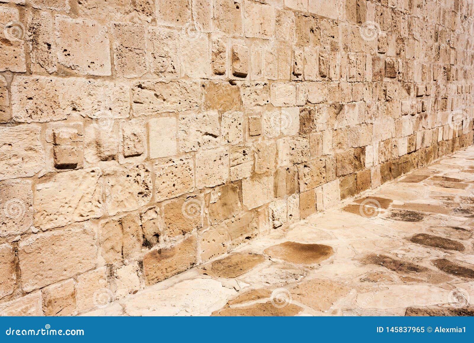 Old, Brown, Sandy Wall of a Stone House in the Open Air.Copy Space ...