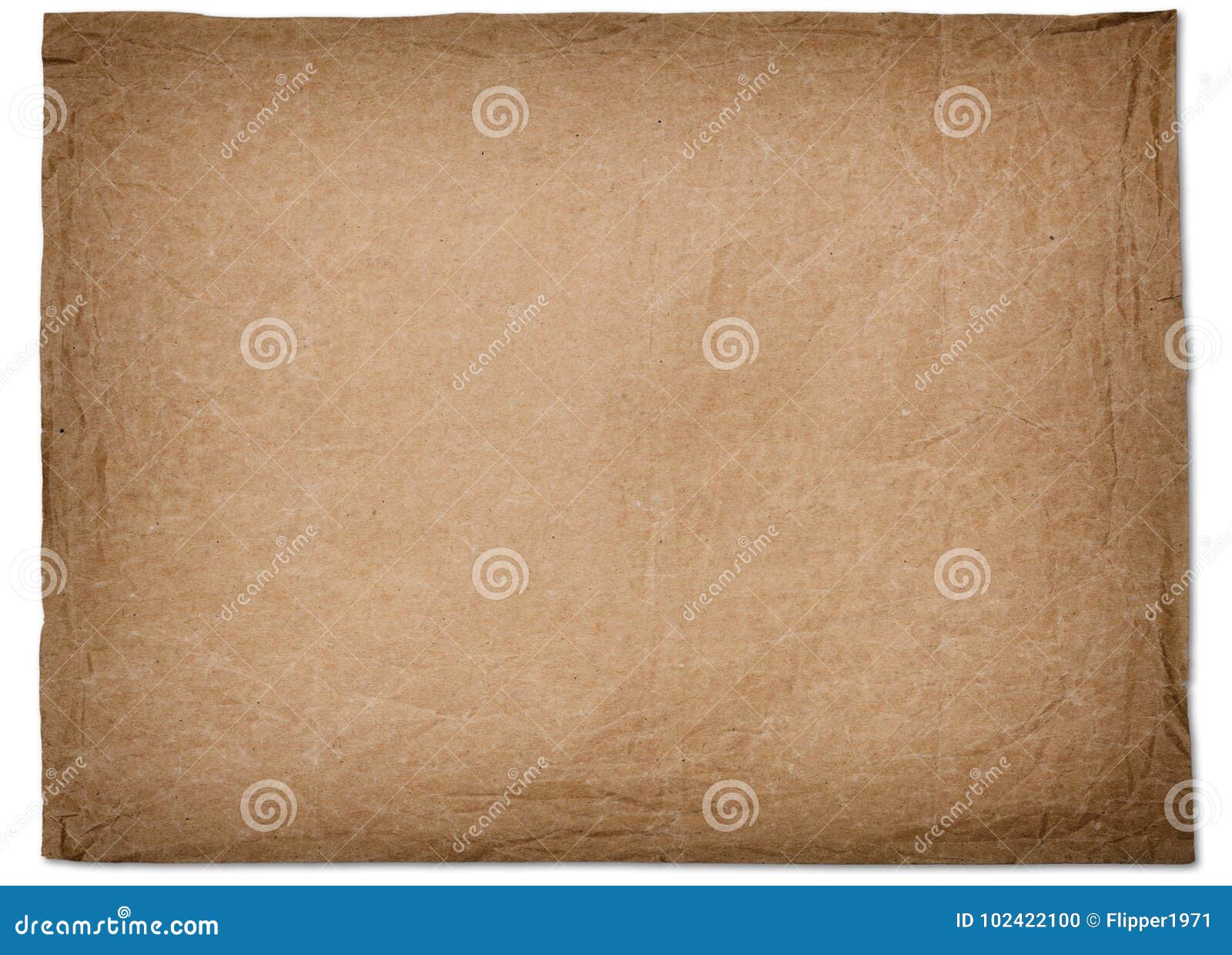 Old Brown Sheet of Paper on a White Background Stock Photo - Image of ...