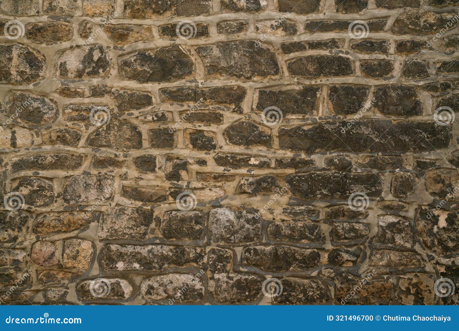 Old Brown Stone Wall Texture and Background, Close Up Stock Photo ...