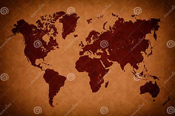 Old Brown Vintage World Map Stock Photo - Image of book, east: 27999624