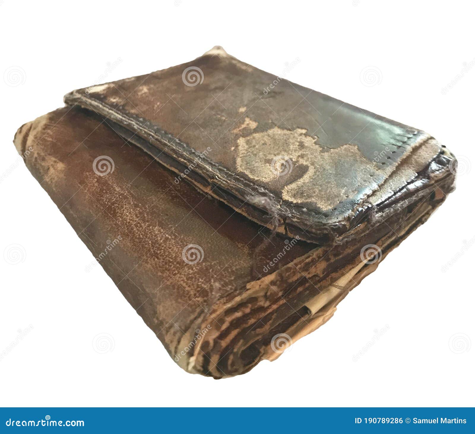 Old brown wallet stock photo. Image of change, dollar - 190789286