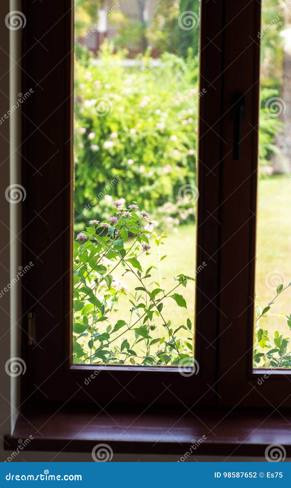 Old brown window stock photo. Image of frame, house, bench - 98587652