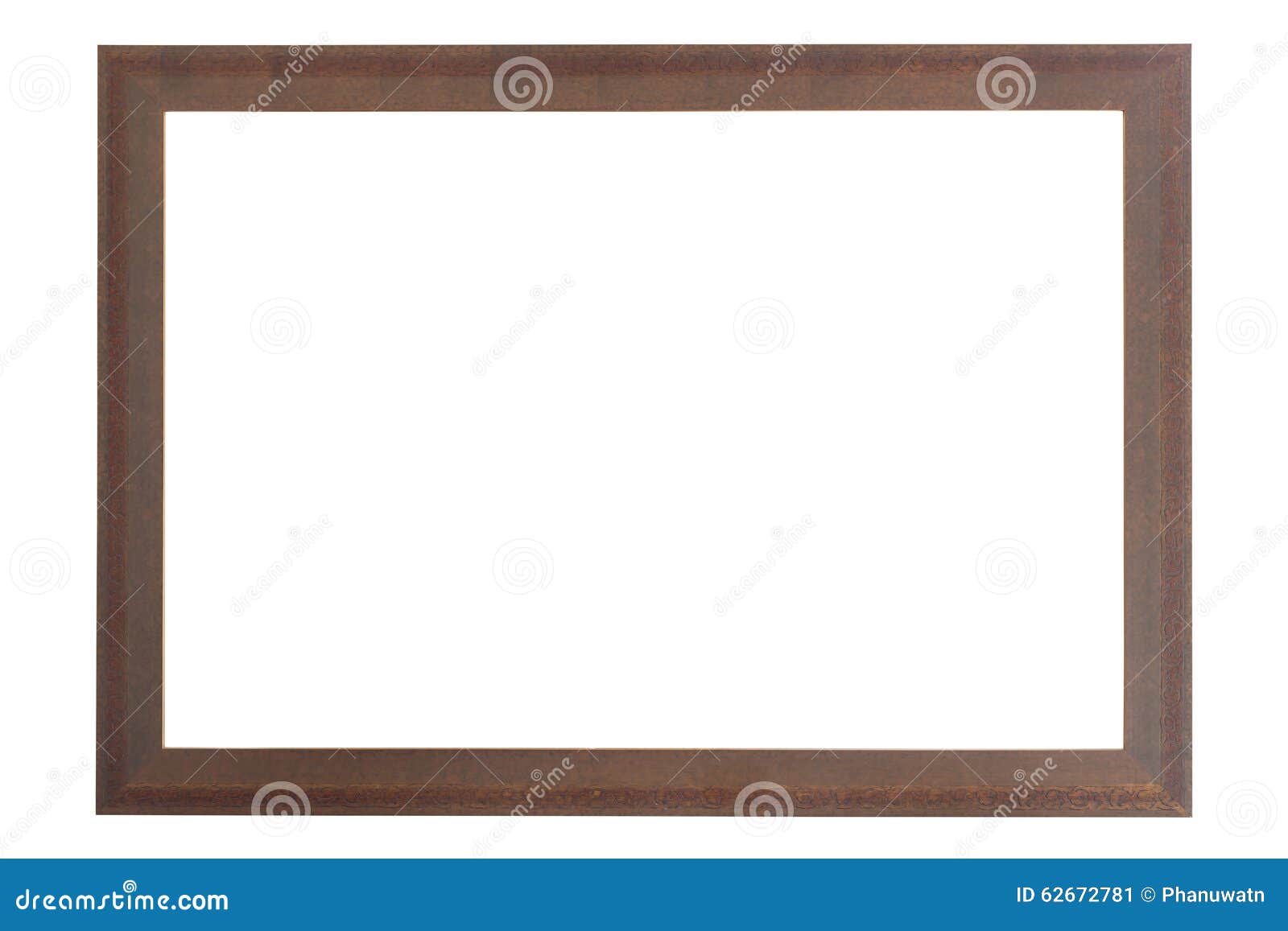Old Brown Wood Frame Isolated on White Stock Image - Image of carpentry ...