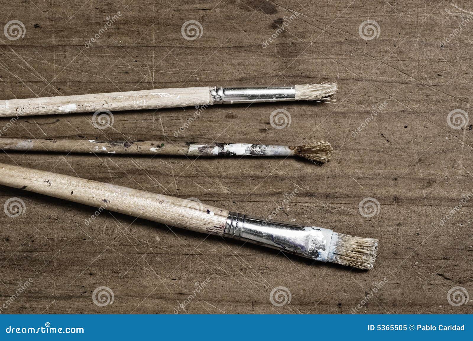 Old brushes. stock image. Image of paintbrush, paint, painting - 5365505