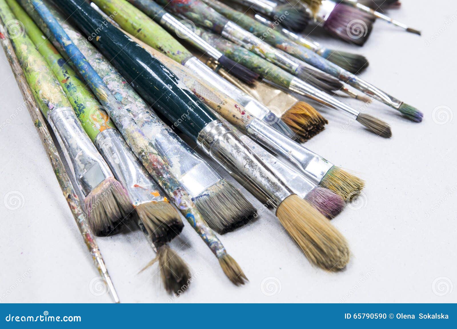 Old brushes for painting stock photo. Image of multicolor - 65790590