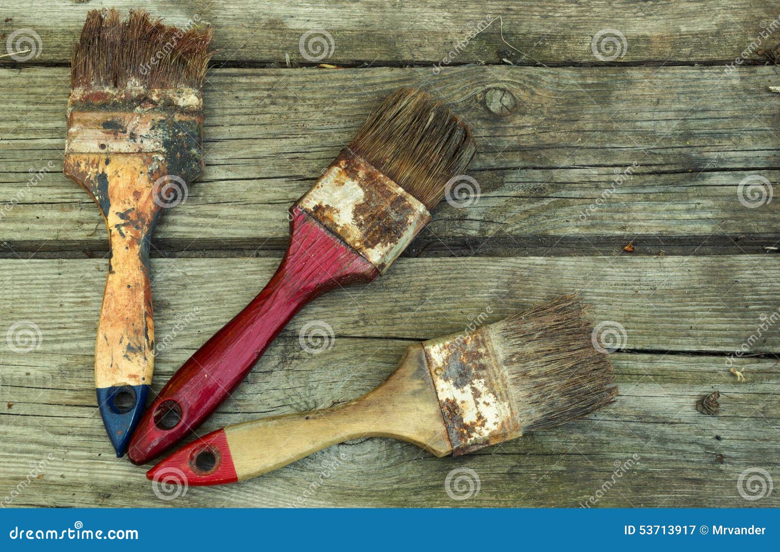 Old Brushes on a Wooden Table Stock Image - Image of idea, indoor: 53713917