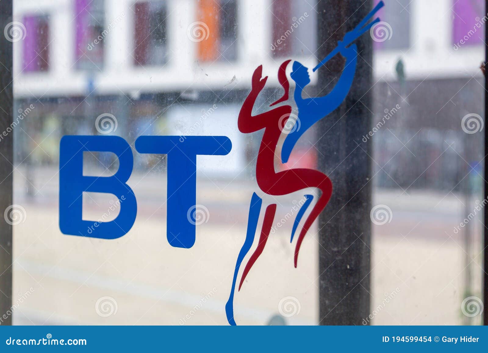 An Old BT Telephone Logo Logo on the Side of a Phone Box Editorial ...