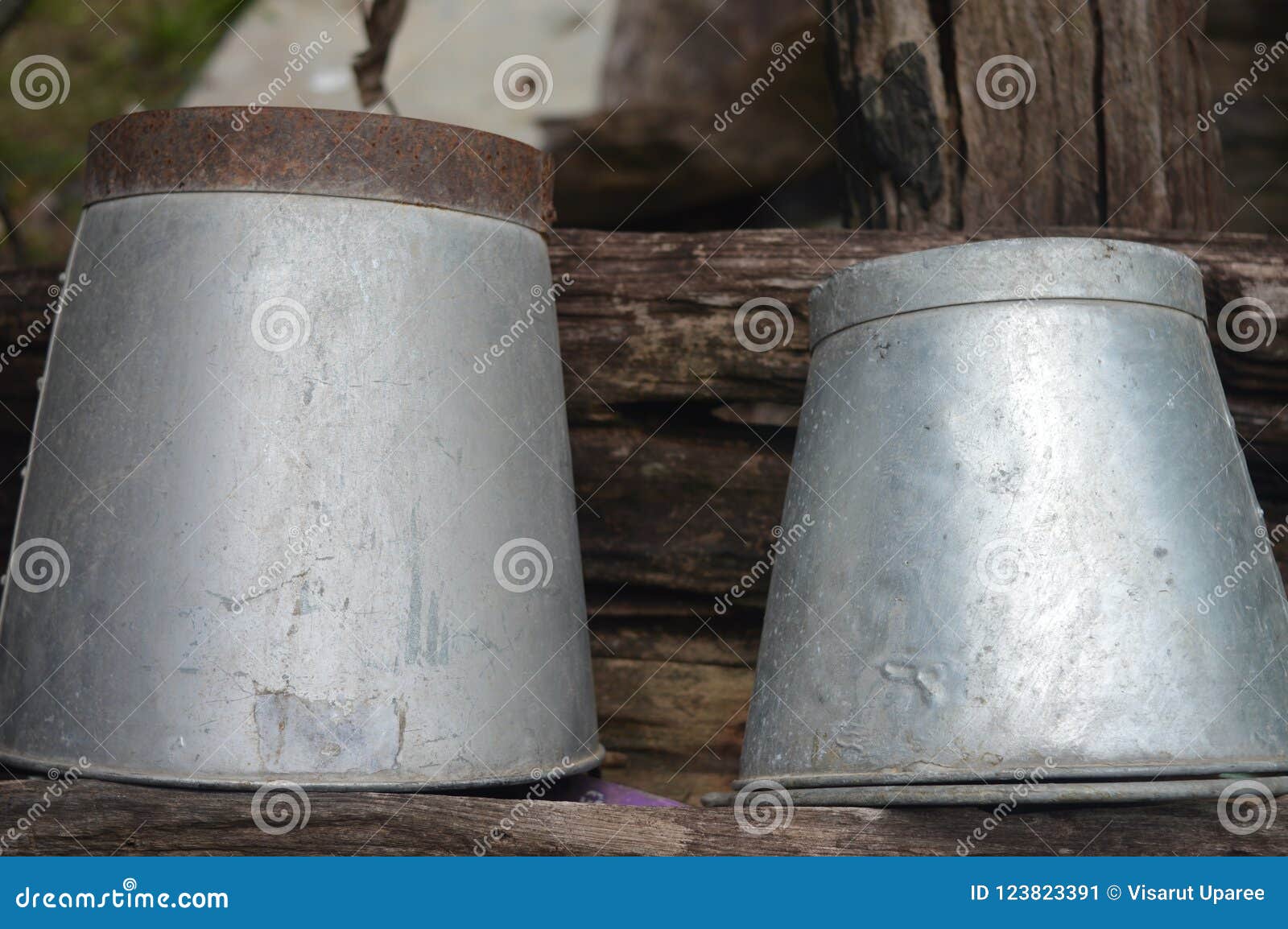 The old bucket of water stock image. Image of areaand - 123823391