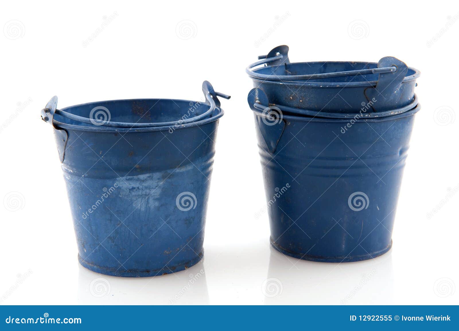 Old buckets stock image. Image of background, blue, white - 12922555