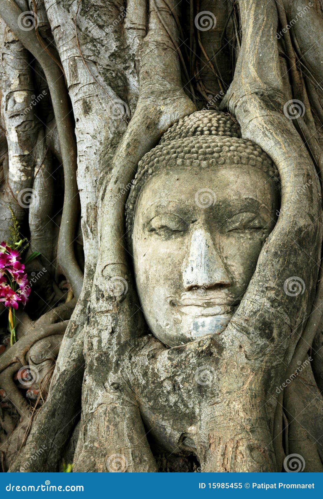 Old Buddha stock image. Image of traditional, head, stone - 15985455