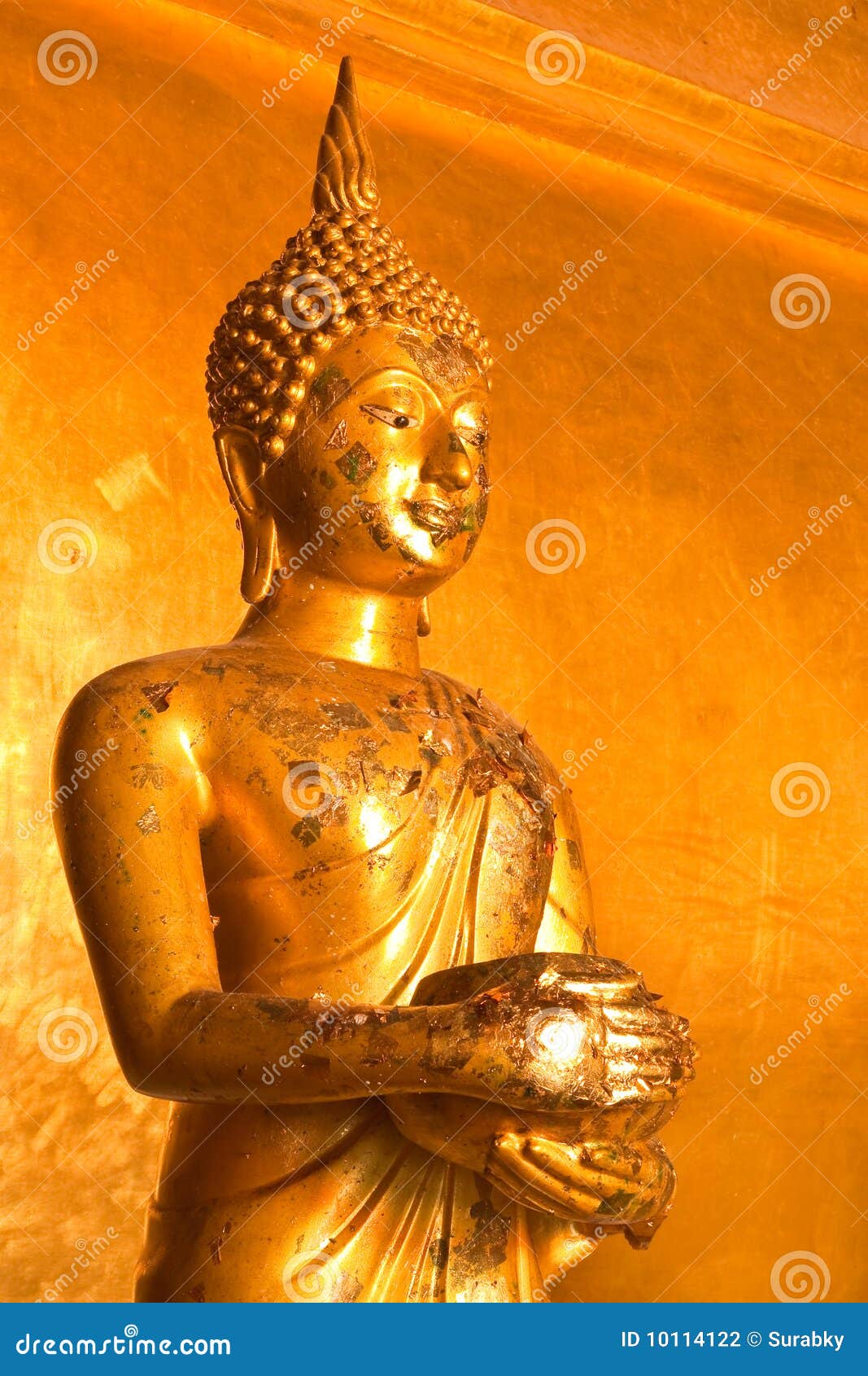 Old Buddha image stock photo. Image of church, saffron - 10114122