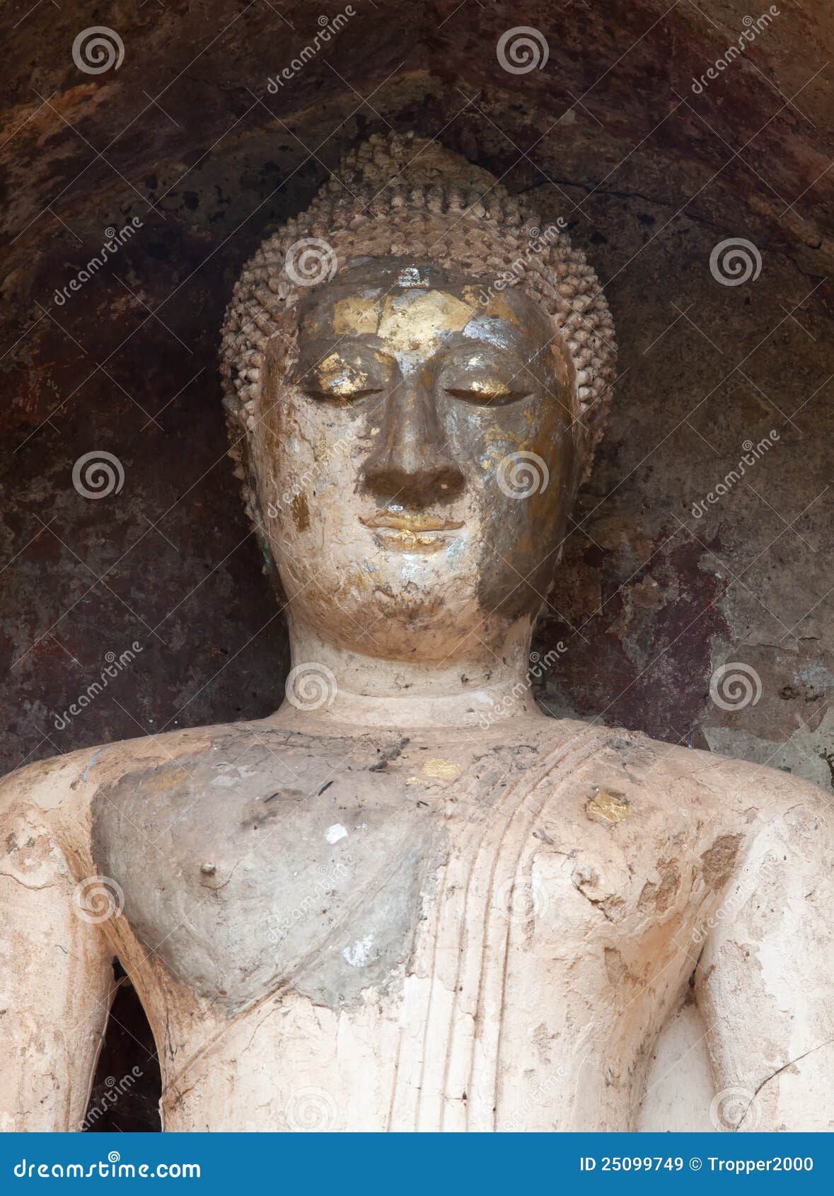 The old buddha statue . stock image. Image of buddhism - 25099749