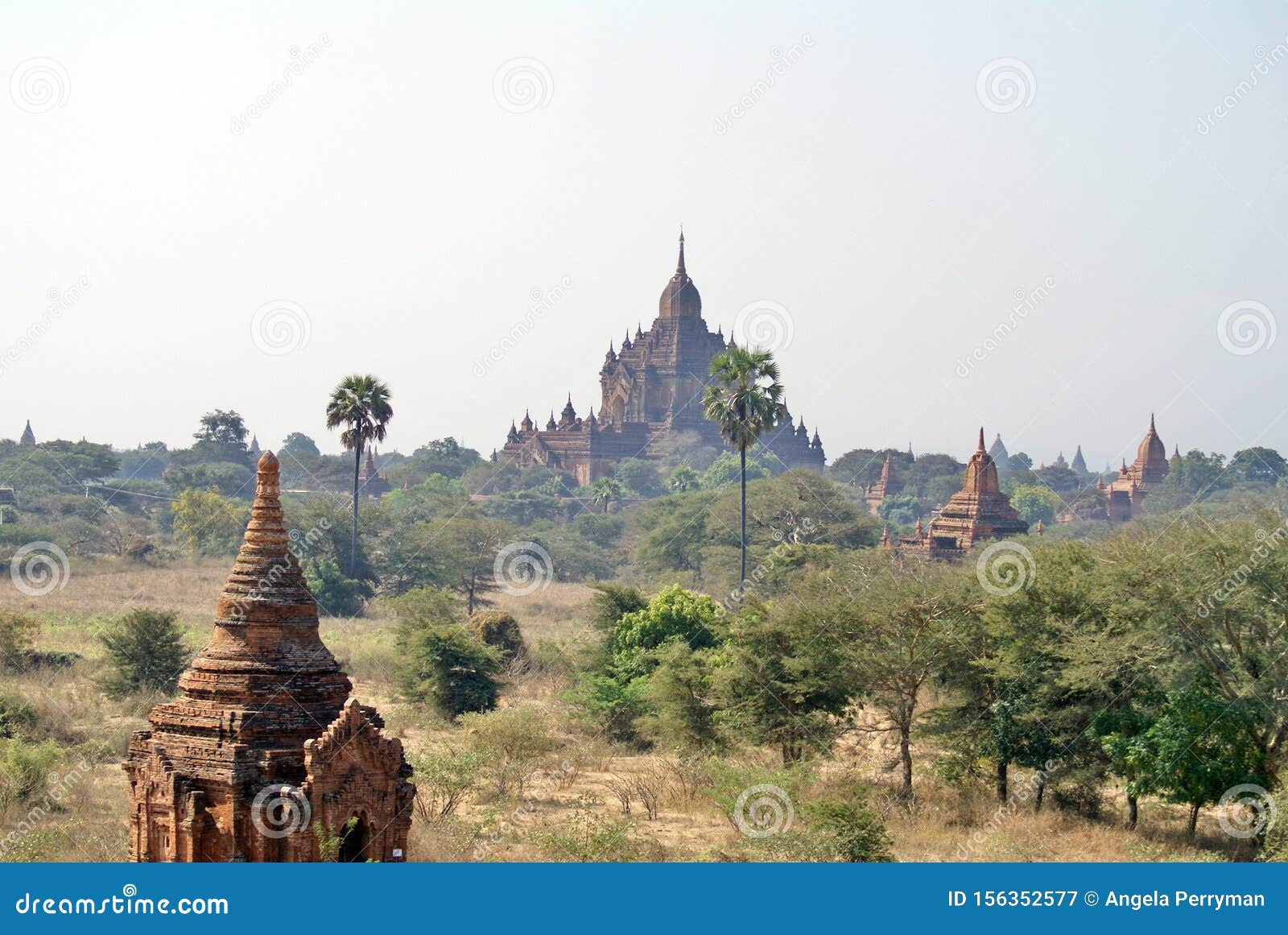 Bagan Archaeological Zone, Myanmar Stock Image - Image of burma, plain ...
