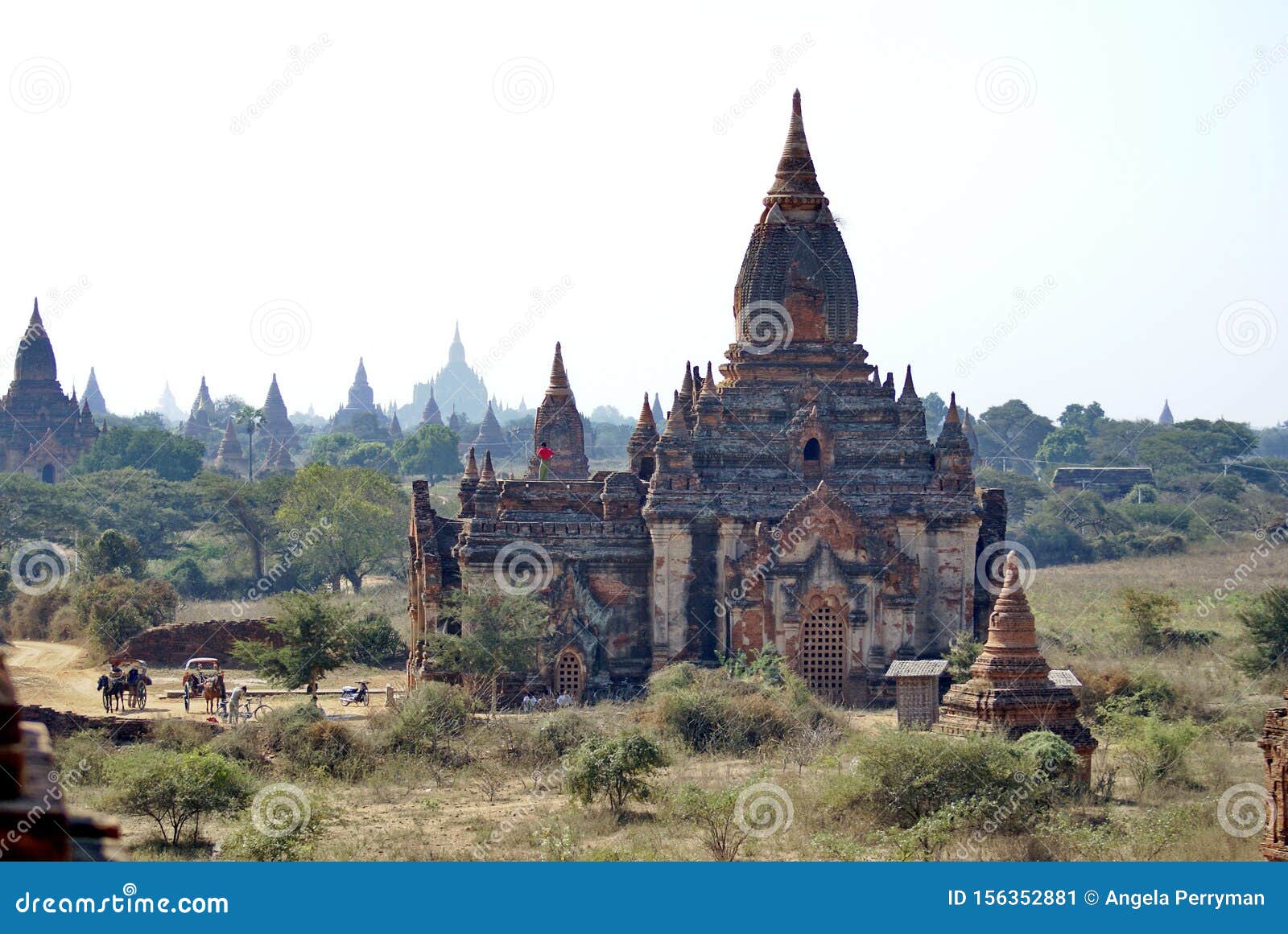 Bagan Archaeological Zone, Myanmar Stock Image - Image of plain, zone ...