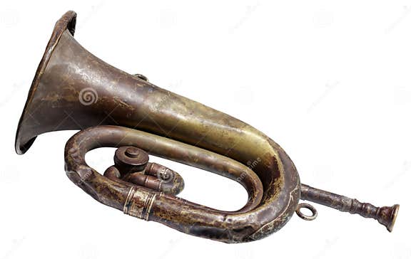 Old Bugle stock photo. Image of instrument, ancient, horn - 43776804