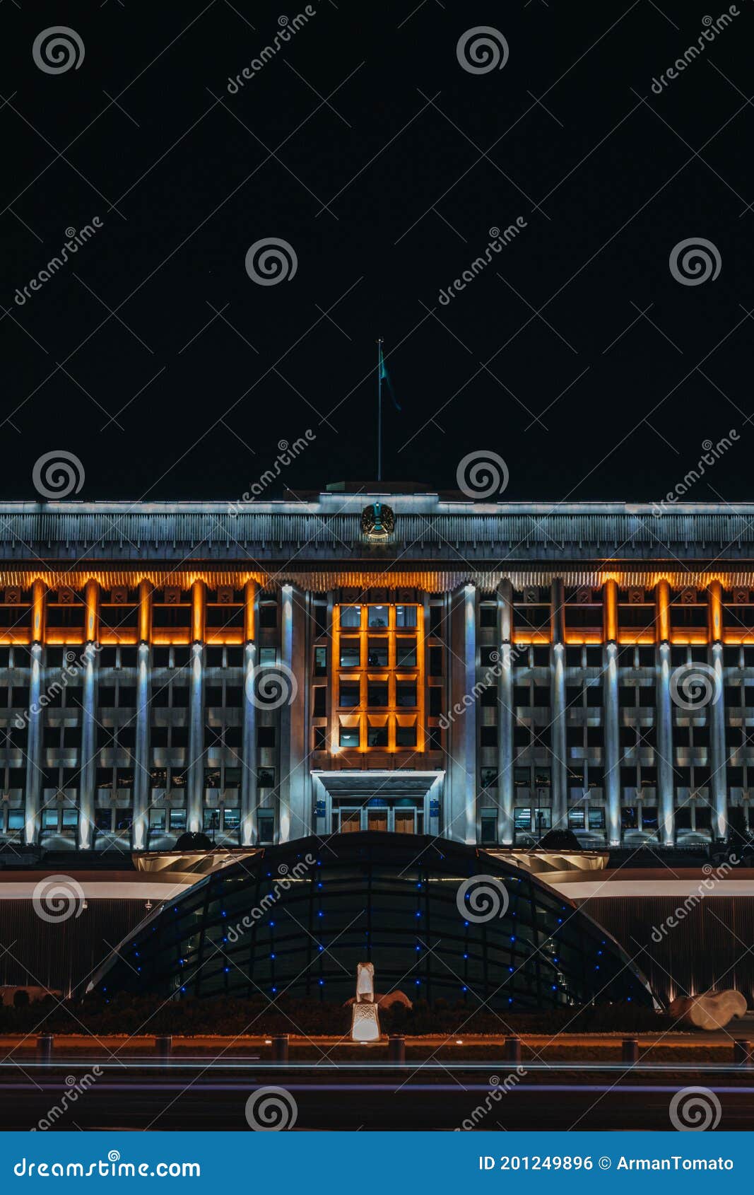 Old Concrete Building Under Night Sky Stock Photo - Image of building ...