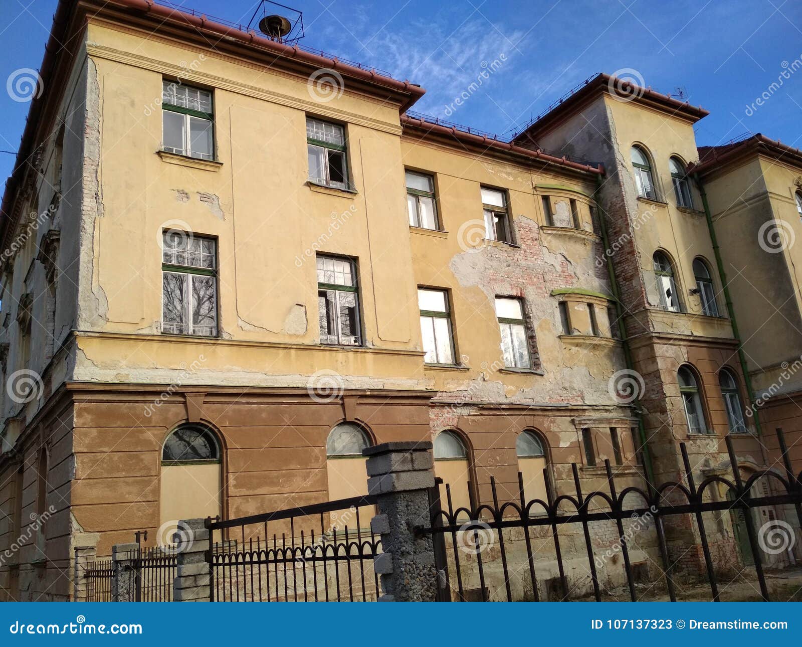 Old Building of a Abandoned Orphanage Stock Image - Image of rusty ...