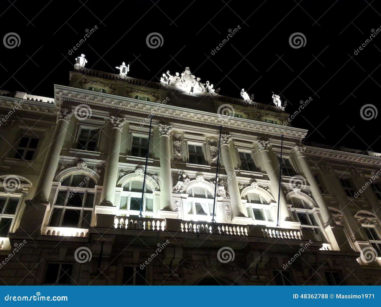 The Old Building of the Austrian Lloyd in Trieste Stock Photo - Image ...