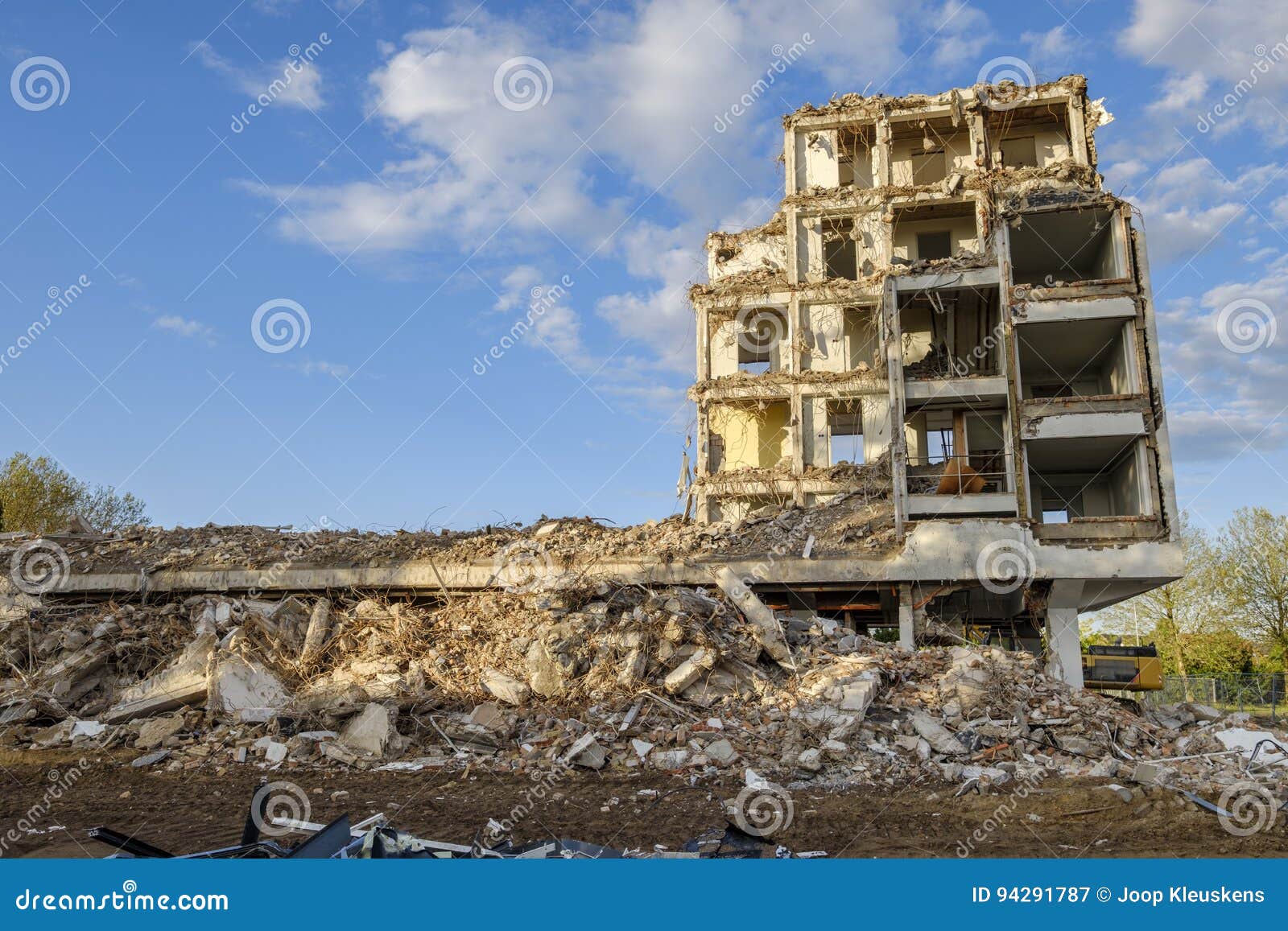 Old Building is Being Demolished Stock Image - Image of dirty ...