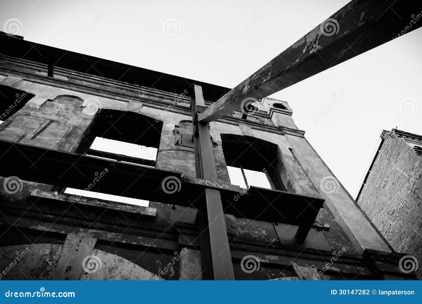 Steel holding up building stock photo. Image of construction - 30147282