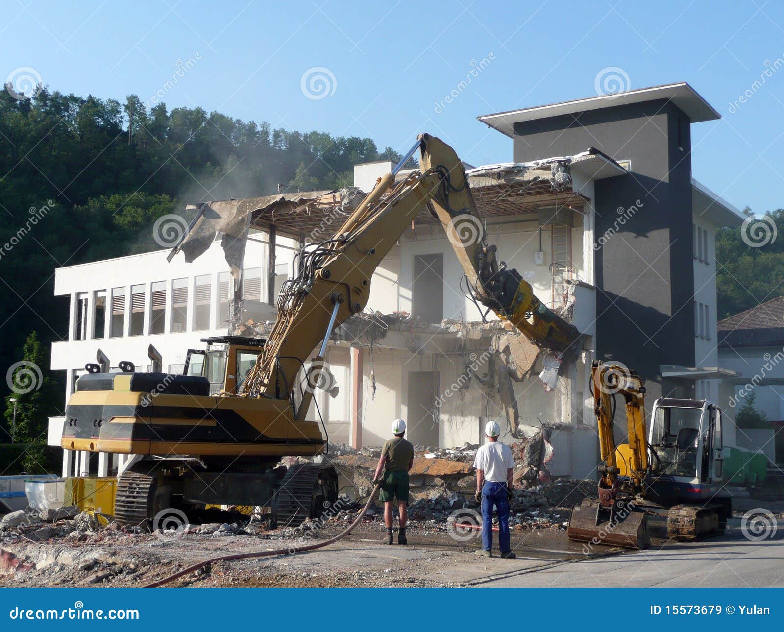 An Old Building is Being Torn Down Stock Image - Image of house ...