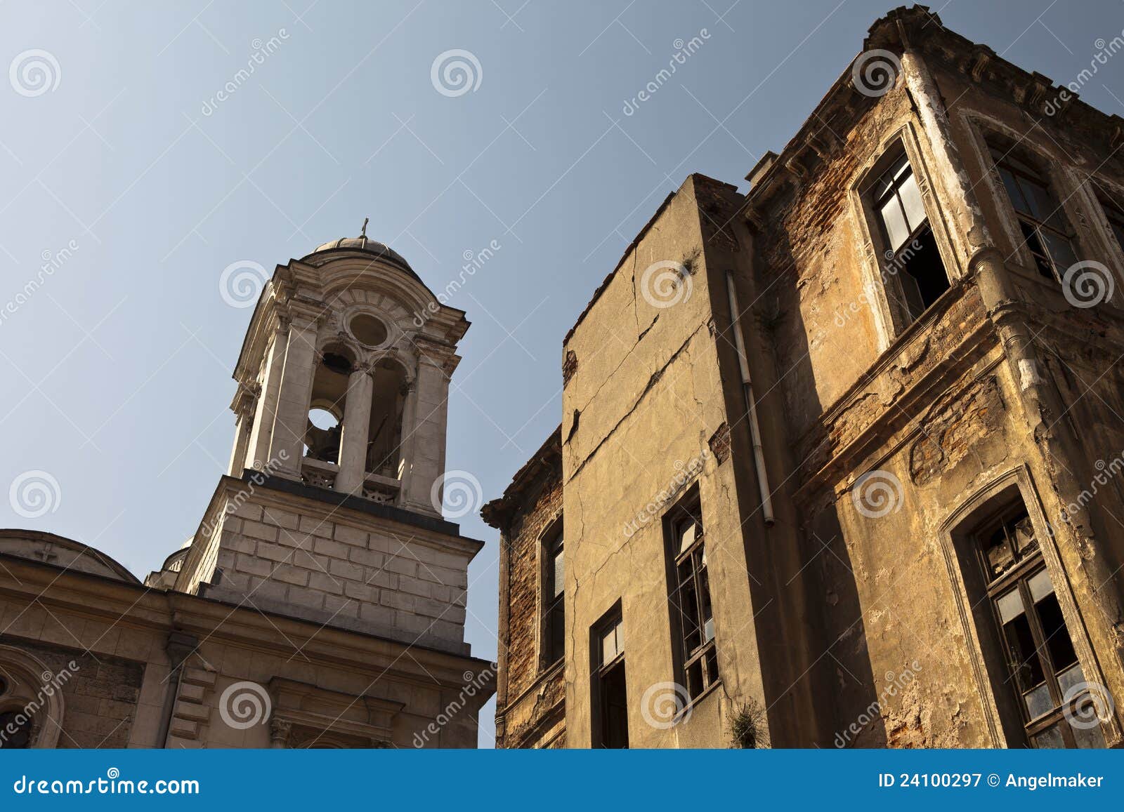 Old Building and Bell Tower Stock Image - Image of bright, stone: 24100297
