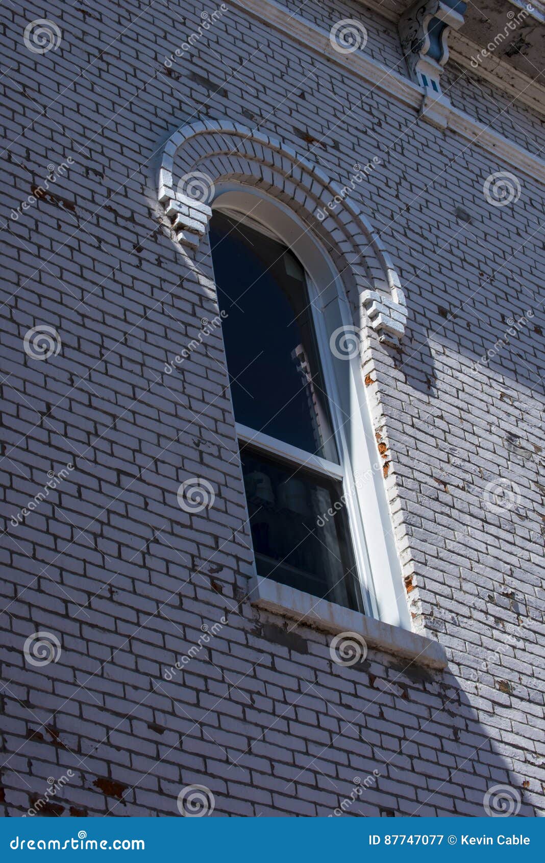 Old Building of Brick and Curved Window Fram Window Stock Image - Image ...
