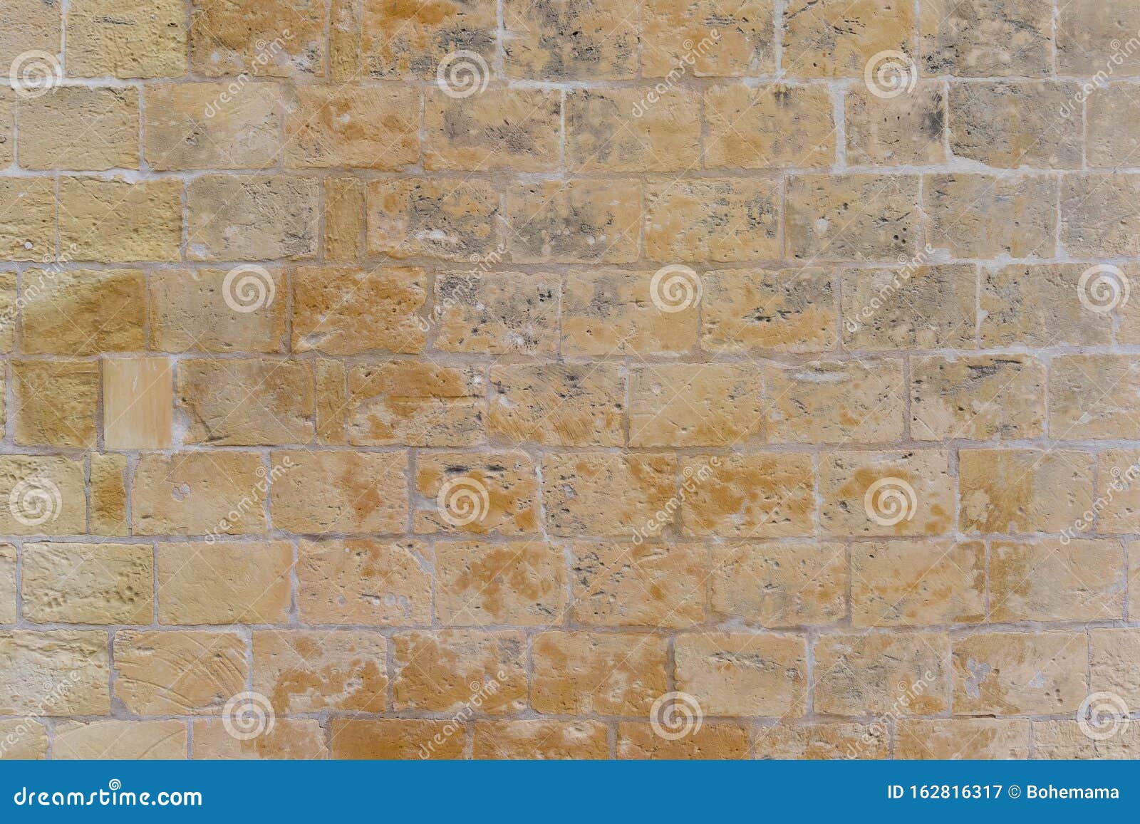 Old Building Bricks Wall Made of Limestone Stock Image - Image of ...