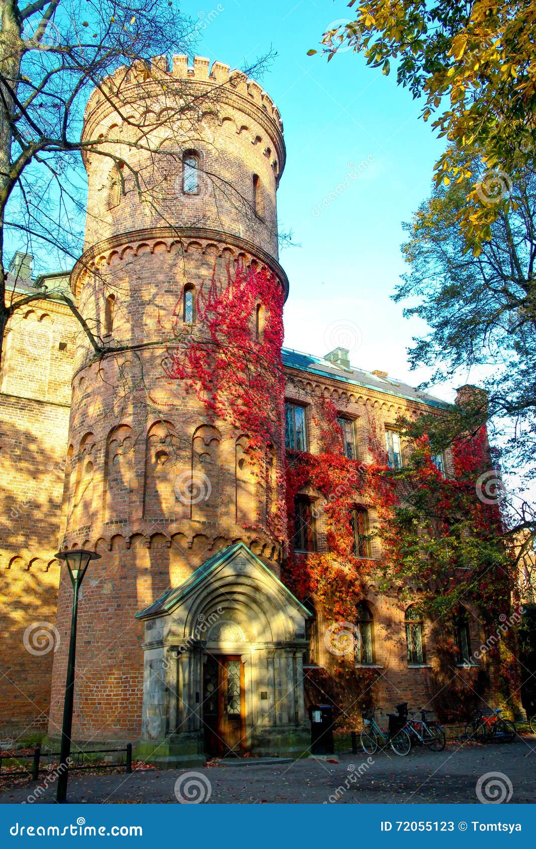 Old Building on the Campus Grounds of Lund University in Sweden Stock ...