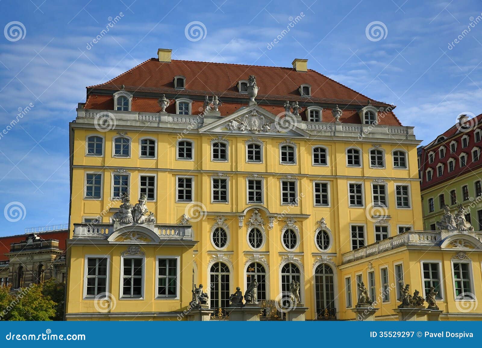 Old Building in Center of City Dresden, Germany Stock Image - Image of ...