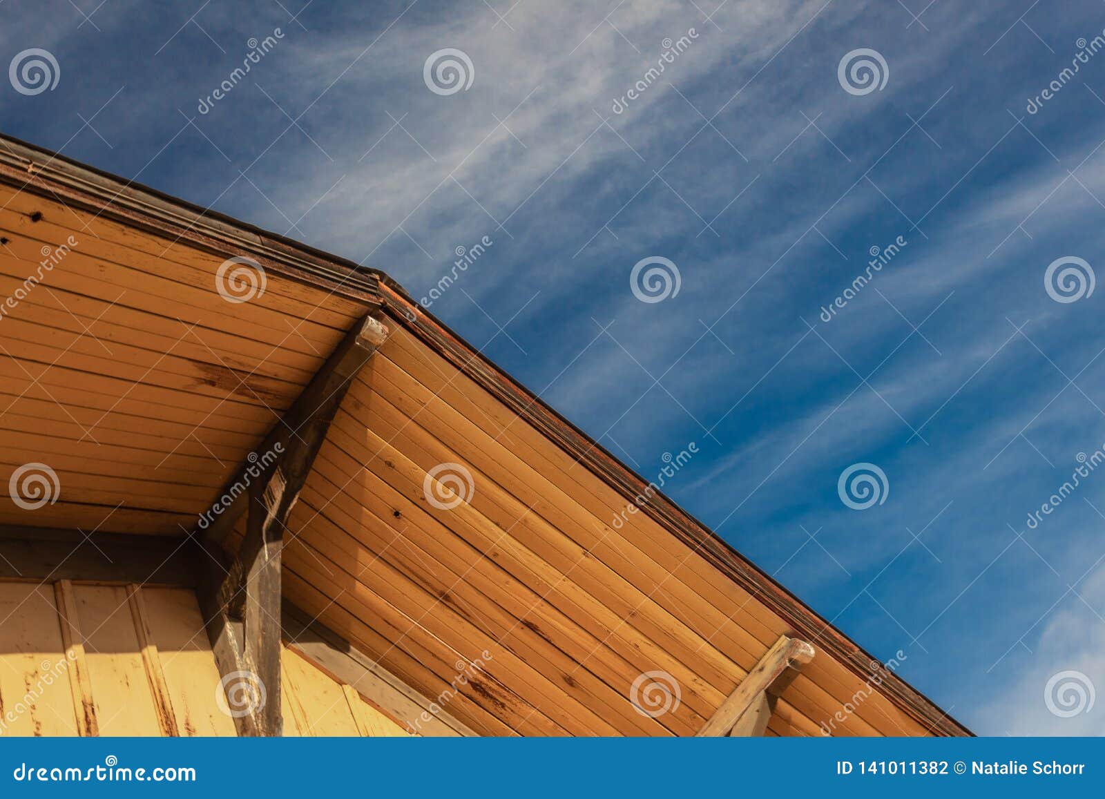 Old Building Construction, Peak Corbels and Eaves, Board and Batten ...