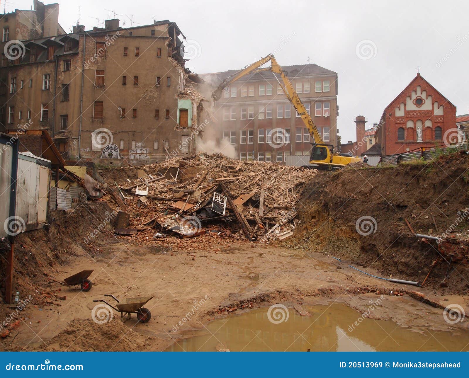Building Demolition For New Modern House Stock Photography ...