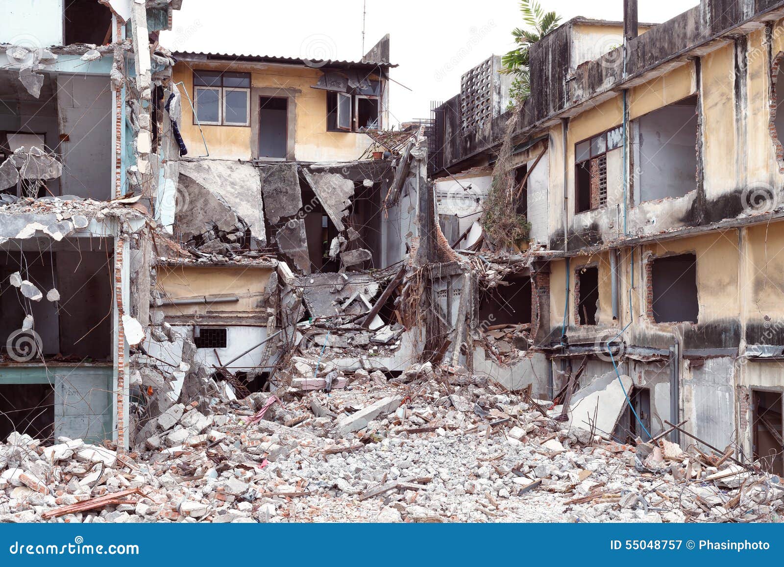Old Building Destroyed Demolition Construction Concrete Architecture ...