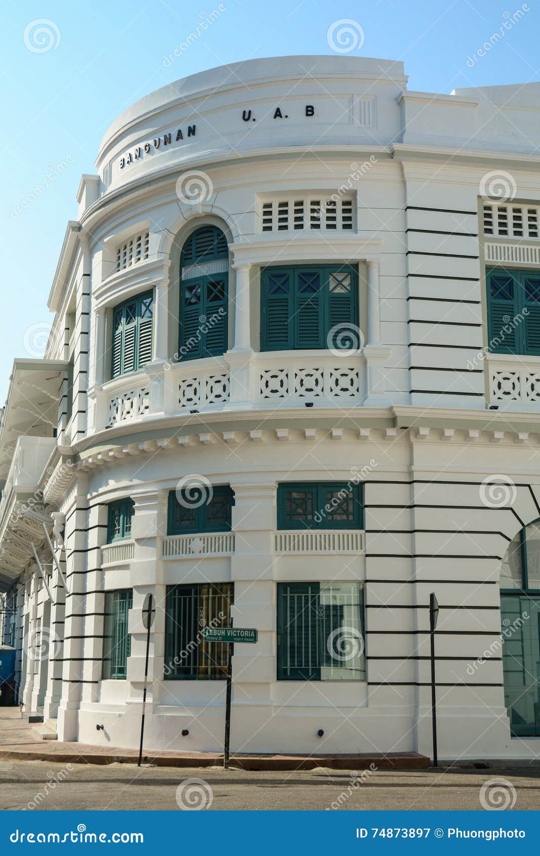 An Old Building at Downtown in Penang, Malaysia Editorial Photography ...
