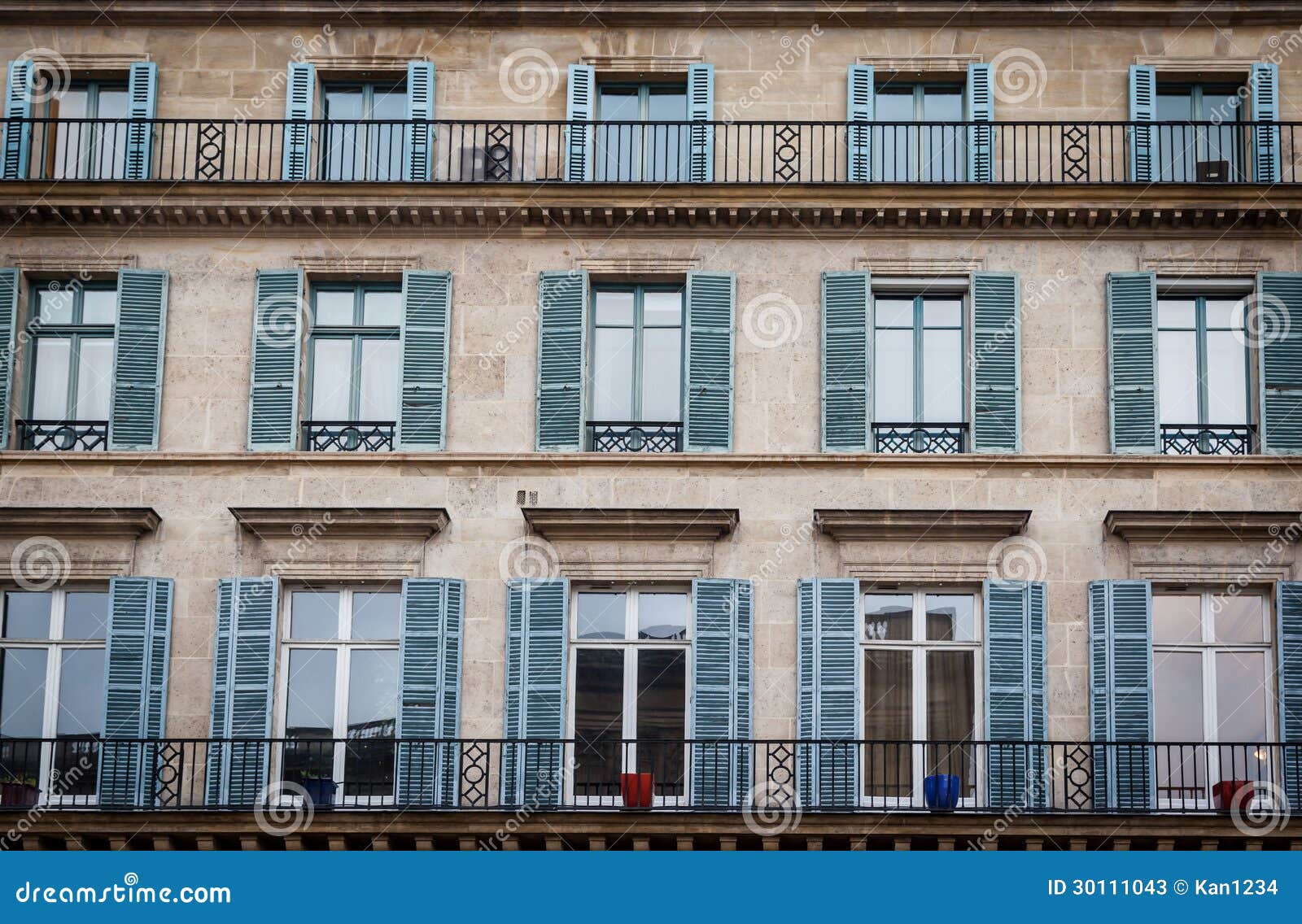 Old Building Exterior in Paris, France with Windows and Balconies Stock ...