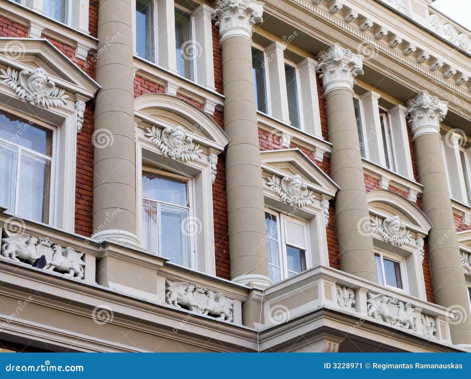 Old building facade stock image. Image of urban, facade - 3228971