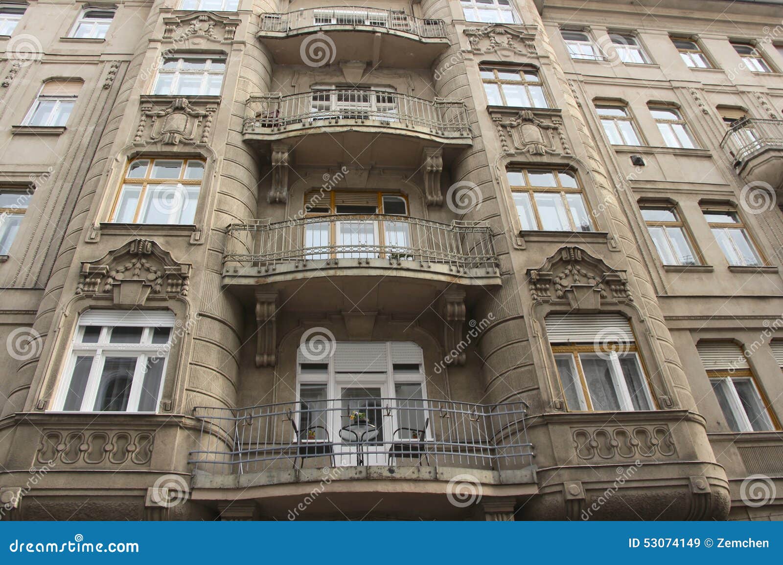 Old building facade stock image. Image of real, european - 53074149