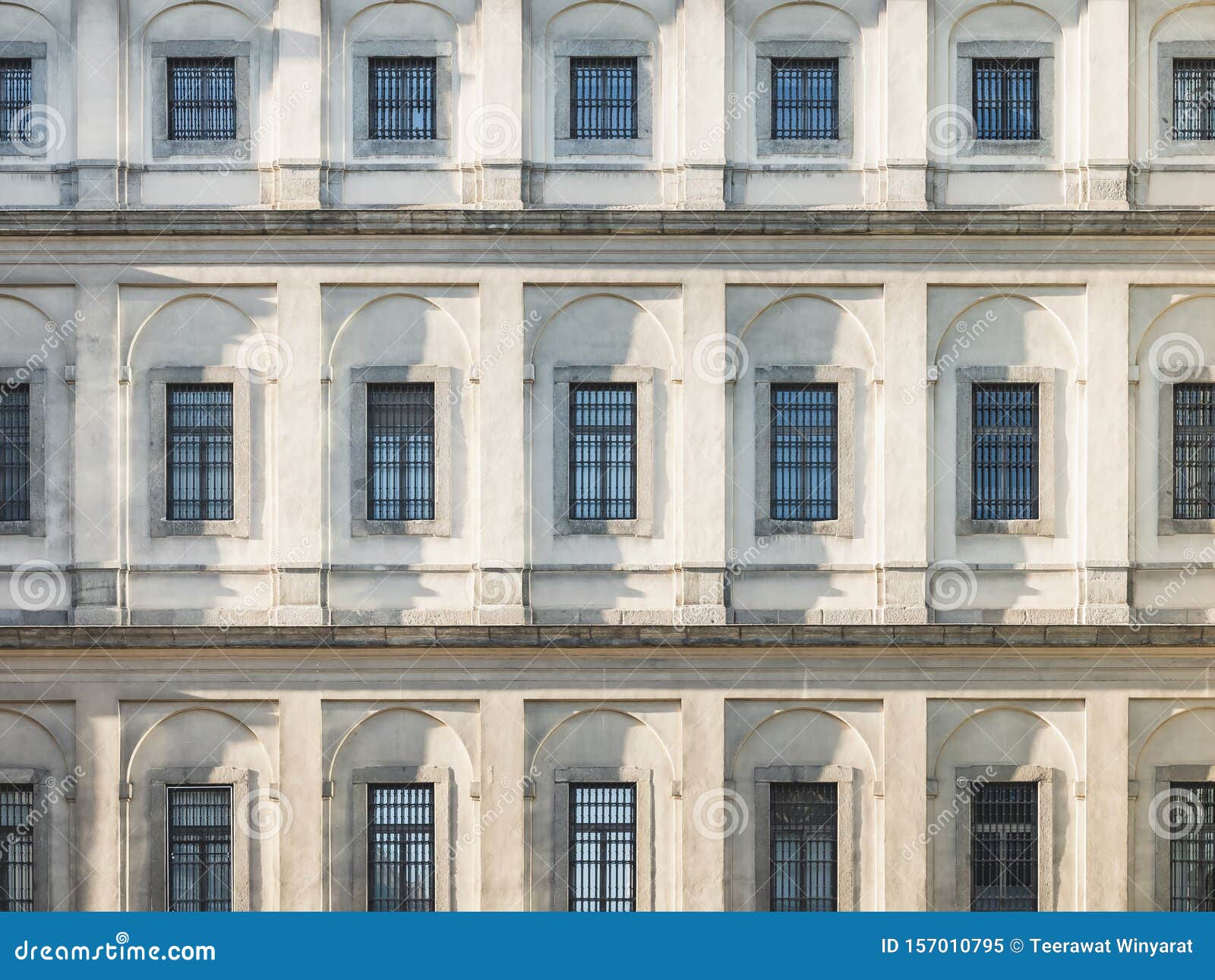 Old Building Facade Window Pattern Architecture Details Stock Image ...