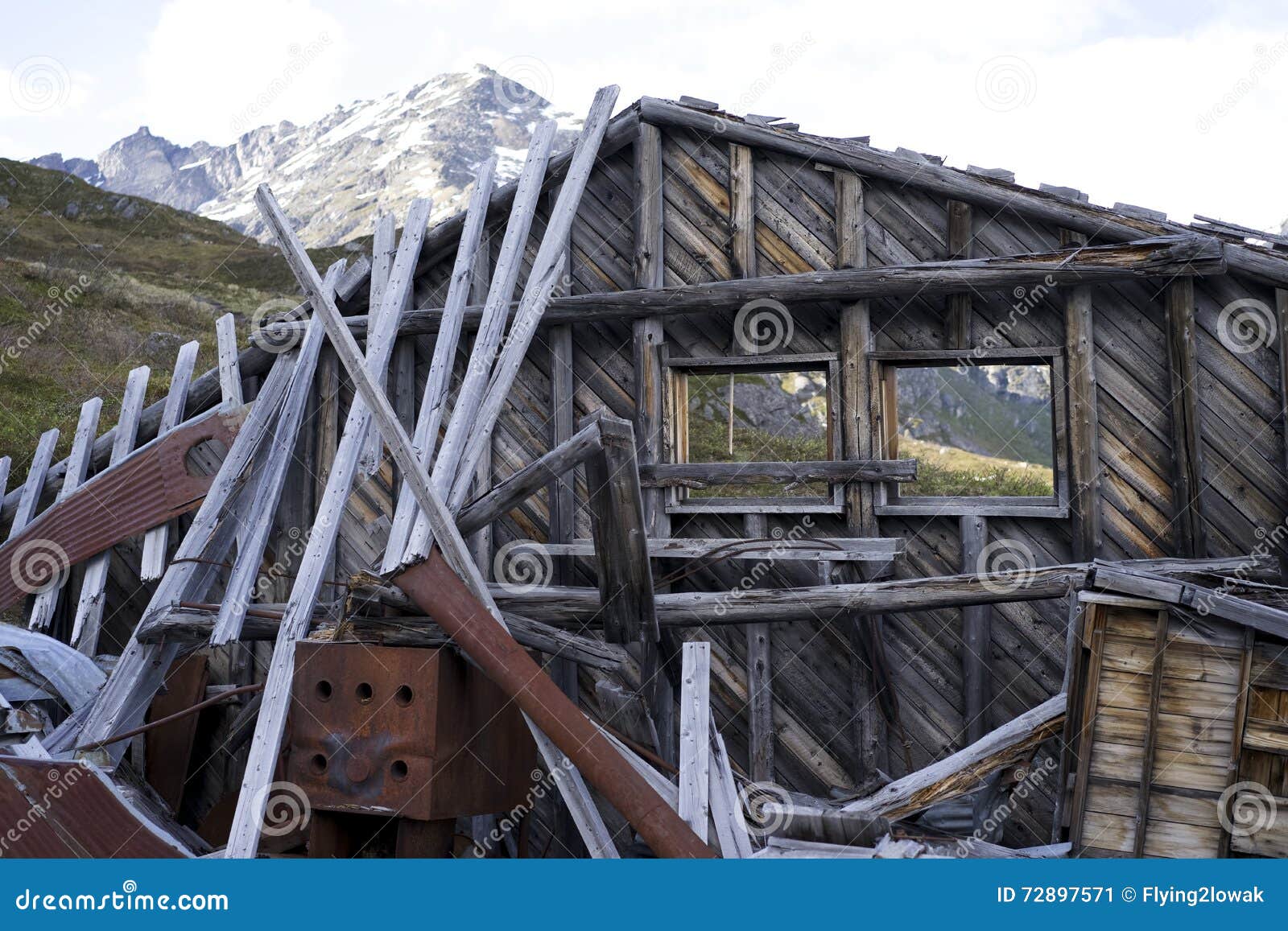 Old building falling apart stock image. Image of falling - 72897571