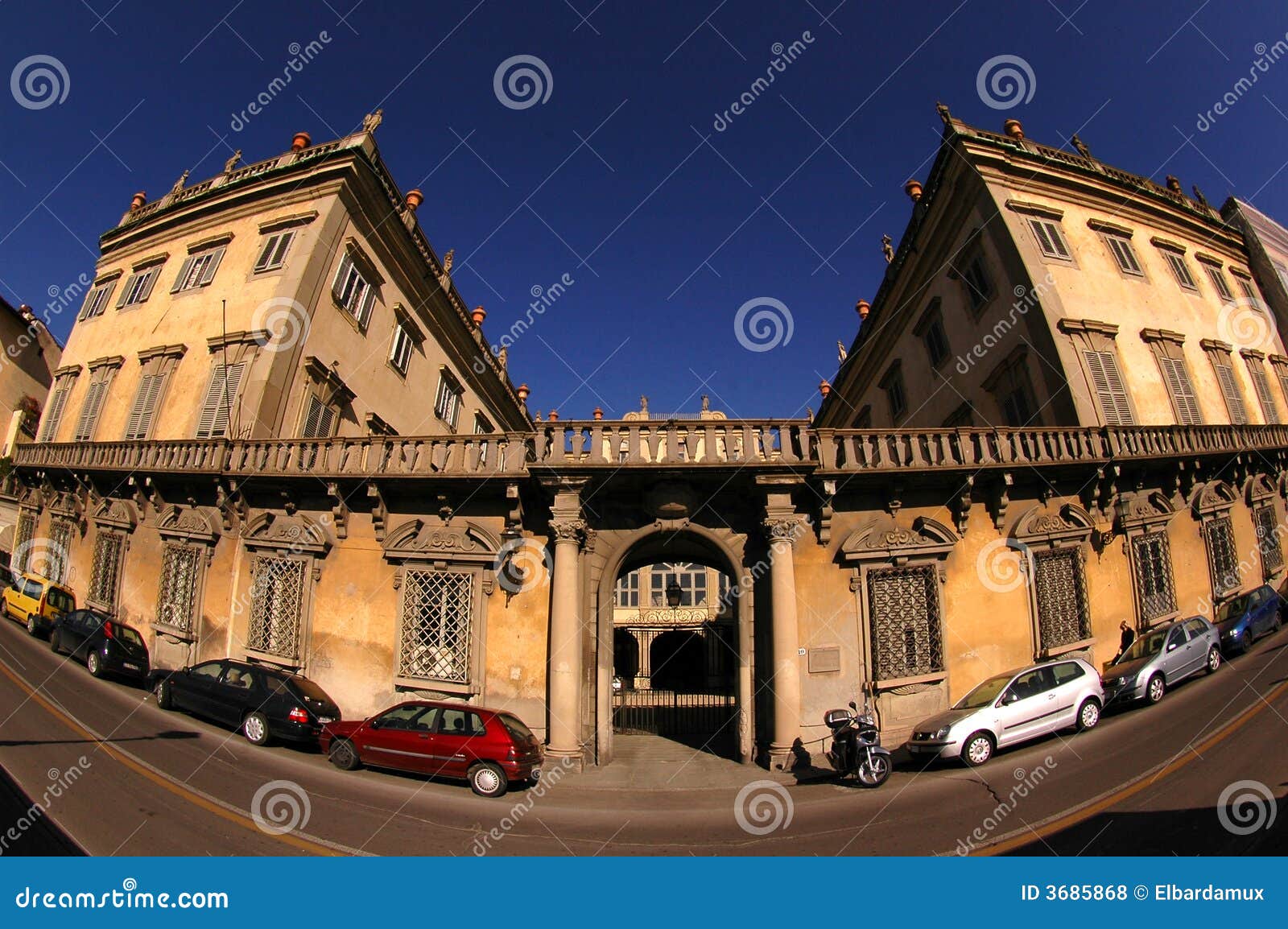 Old building fish eye stock photo. Image of architecture - 3685868