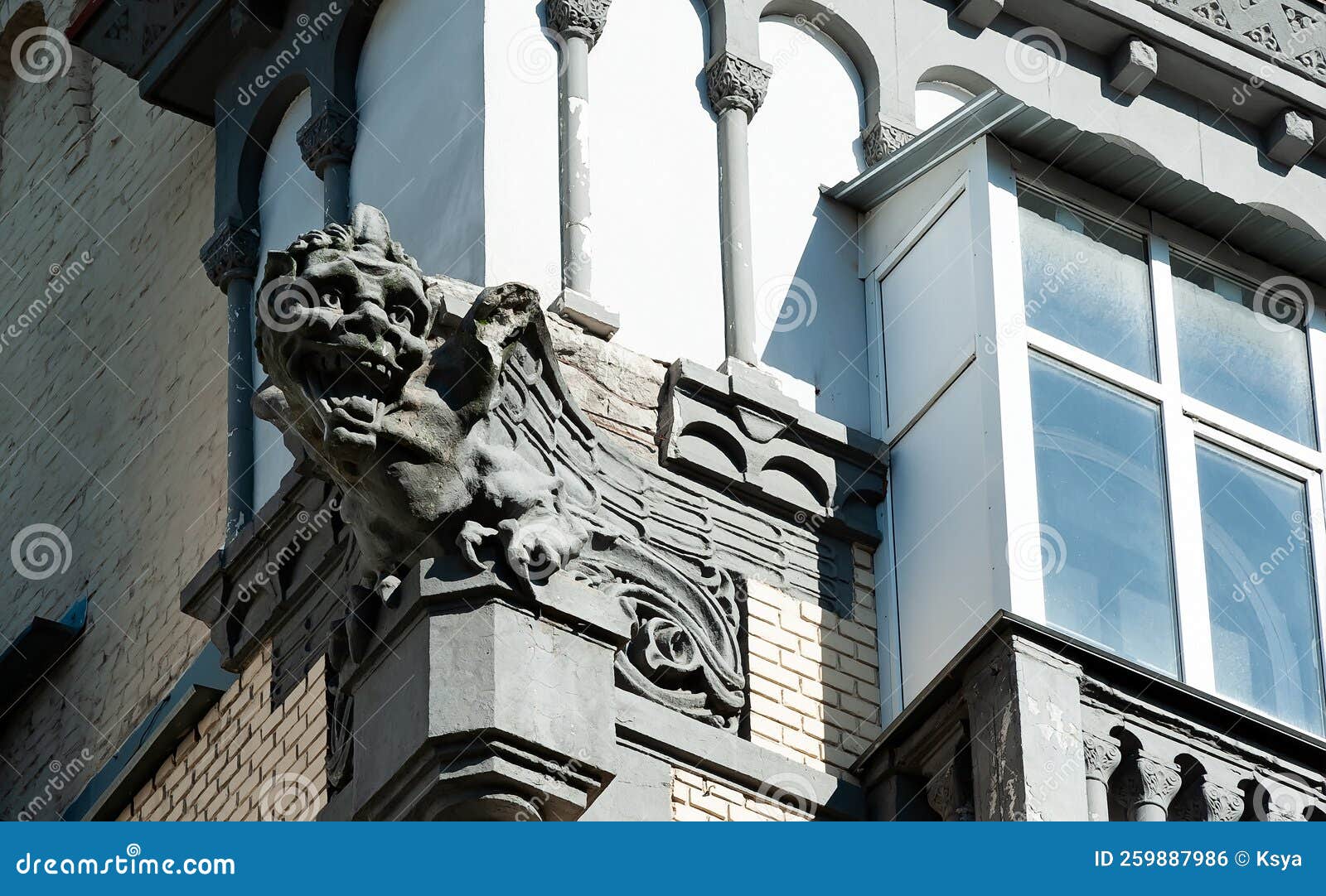 Old Building with Gargoyle, Kyiv, Ukraine Stock Photo - Image of kyiv ...