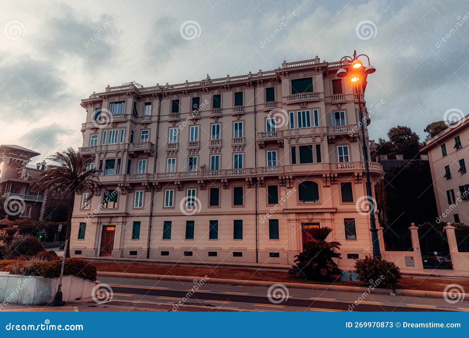 Building in Genoa with a Special Architectural Structure Stock Image ...